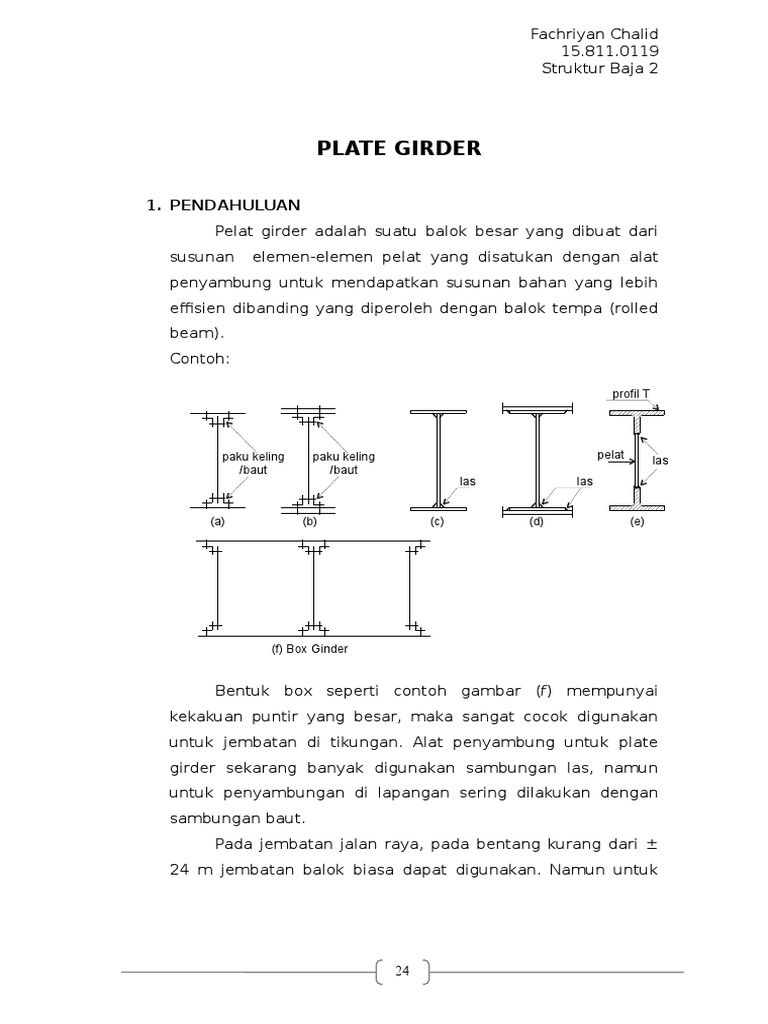 Gelagar (Plate Girder) | PDF