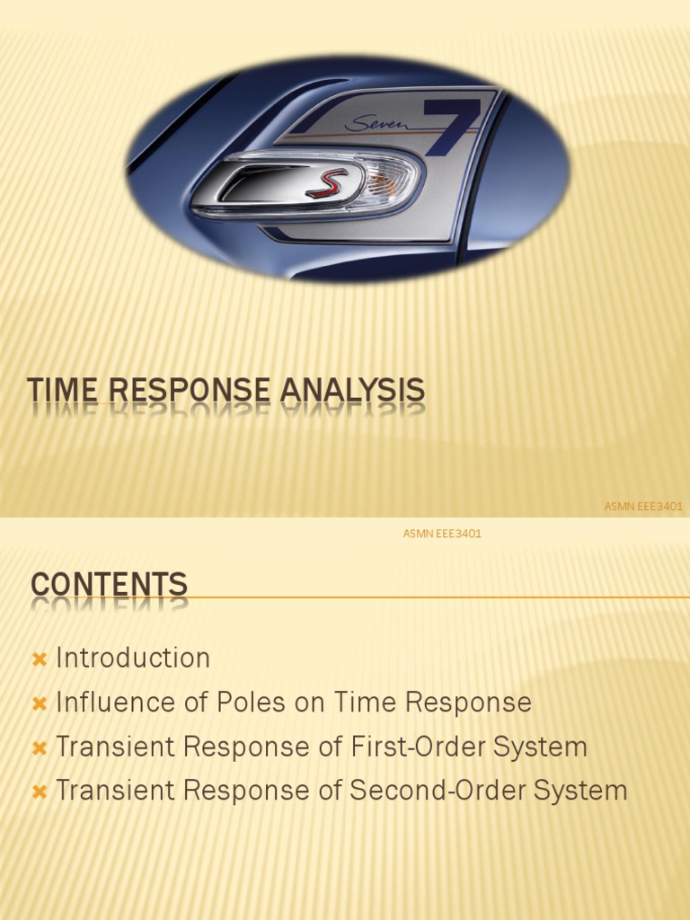 Time Response Analysis | PDF | Mathematical Analysis | Teaching Mathematics