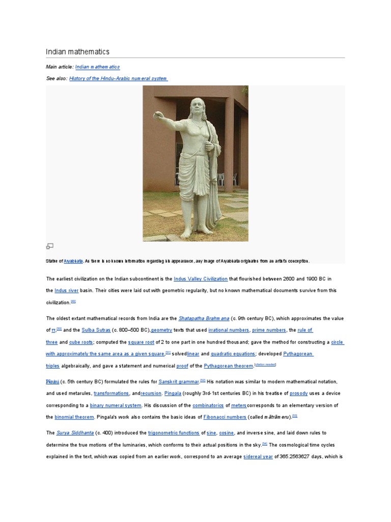 Indian Mathematics | PDF | Trigonometric Functions | Calculus