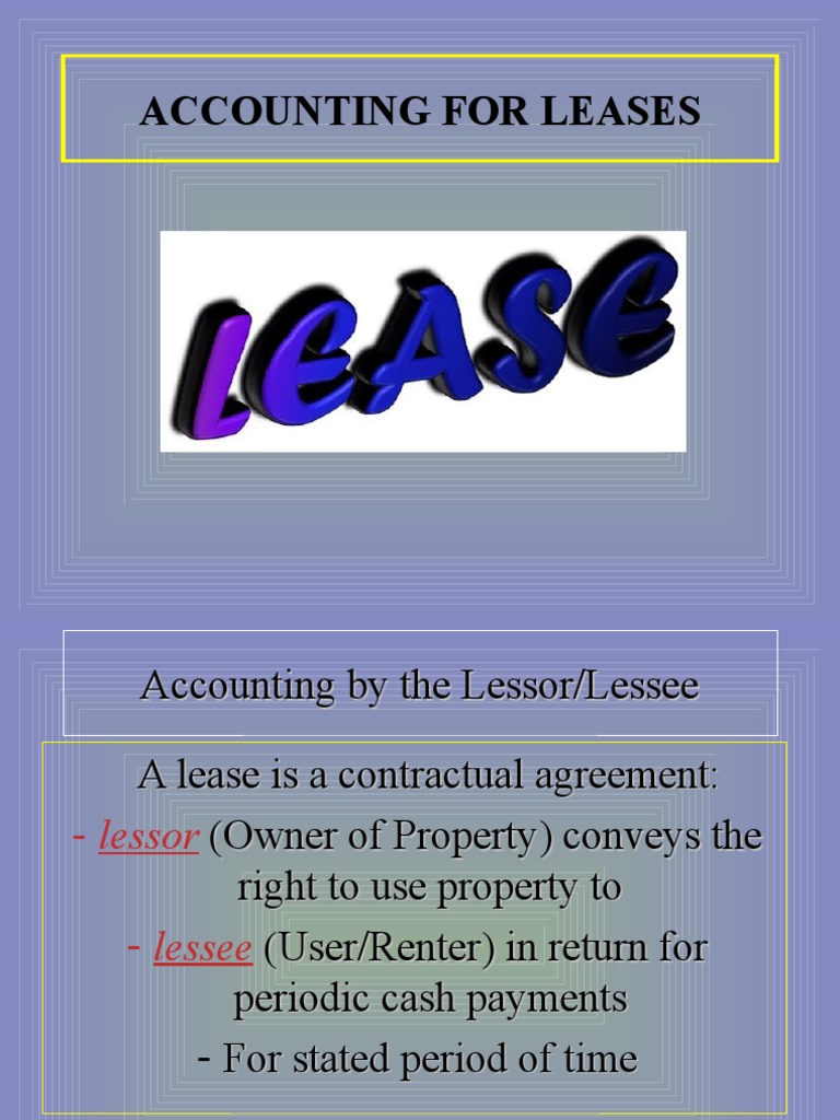 Accounting for Lease | Lease | Present Value