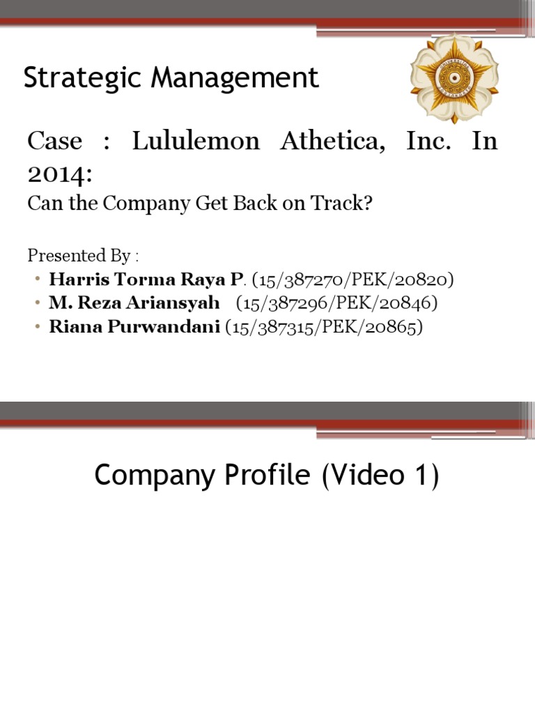 Lululemon Final1 | PDF | Competition | Strategic Management