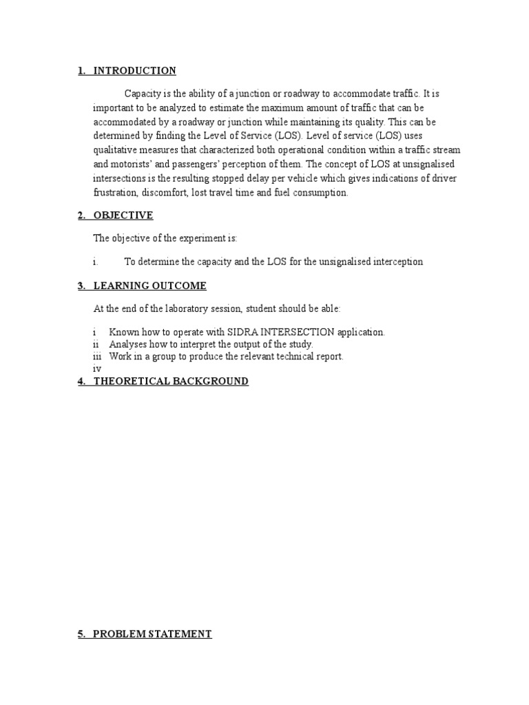 Unsignalised Junction Capacity | PDF | Traffic Congestion | Traffic