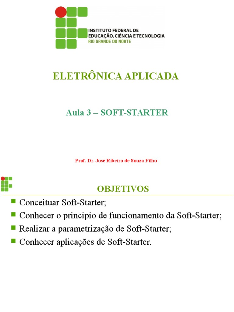 Aula Soft Starter | PDF | Eletromagnetismo | Eletricidade