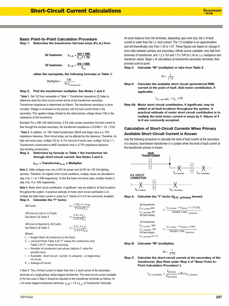 Short-Circuit Current Calculations | PDF | Transformer | Electrical ...