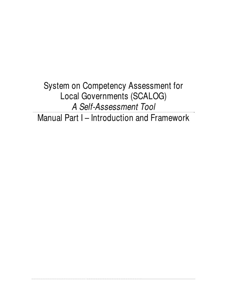 SCALOG (Manual Part I-Intro and Framework7-30 | PDF | Competence (Human Resources) | Capacity ...