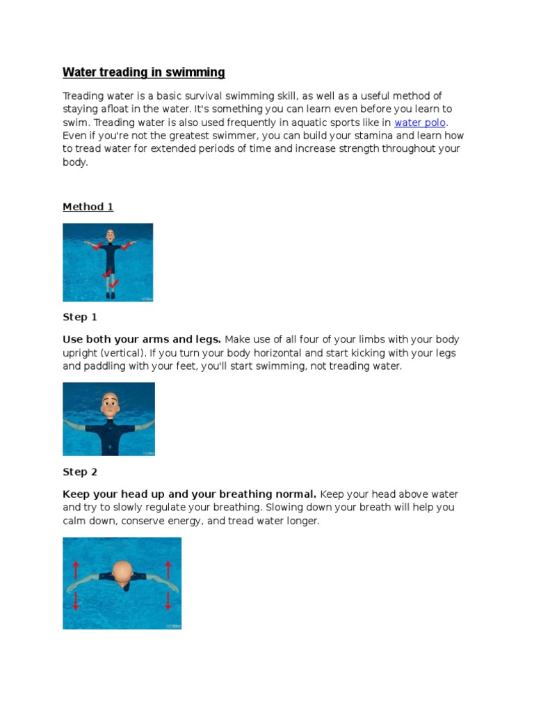 Water Treading in Swimming | PDF | Buoyancy | Breathing