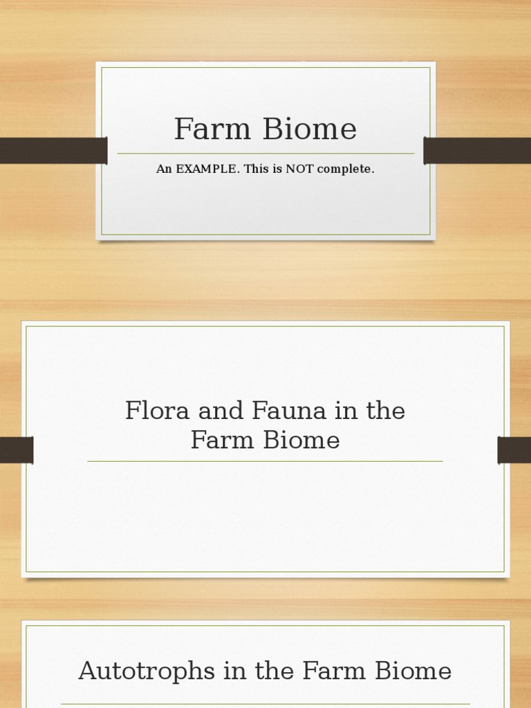 Farm Biome | PDF