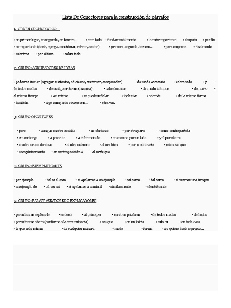 Conectores Textuales. B1-B2 PDF | PDF | Hora | Conocimiento