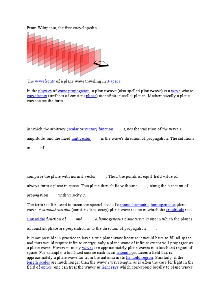 Wavefronts 3 Space Physics Wave Propagation Wave Wavefronts Phase Pdf