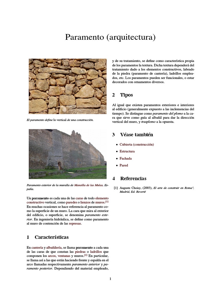 Paramento (Arquitectura) | PDF | Diseño arquitectonico | Arquitectura