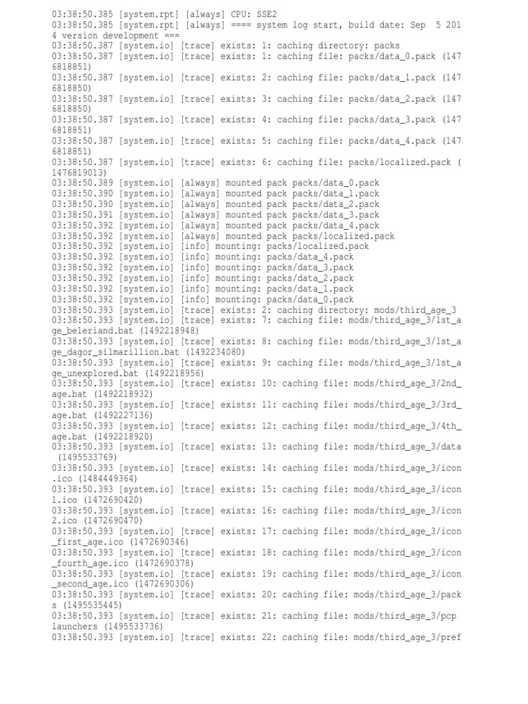 System.log.txt | Text File | Cache (Computing)