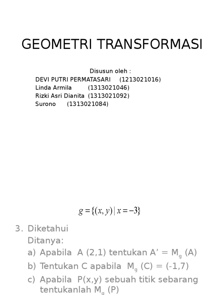 (PPT) Geometri Transformasi | PDF