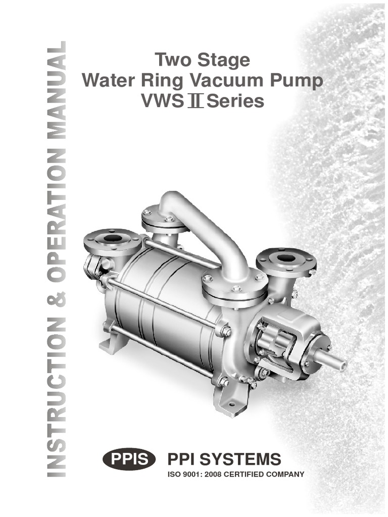 PPI VWS-II Two Stage Vacuum Pump Manual | PDF | Pump | Screw