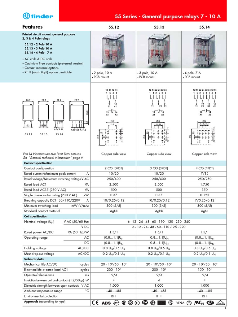 Finder Relay | PDF | Relay | Electrical Connector