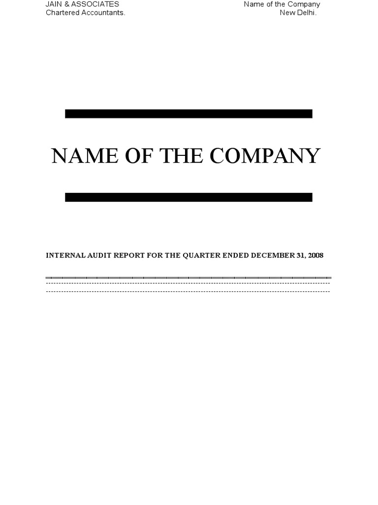 46 - Internal Audit Report Format | PDF | Internal Audit | Audit