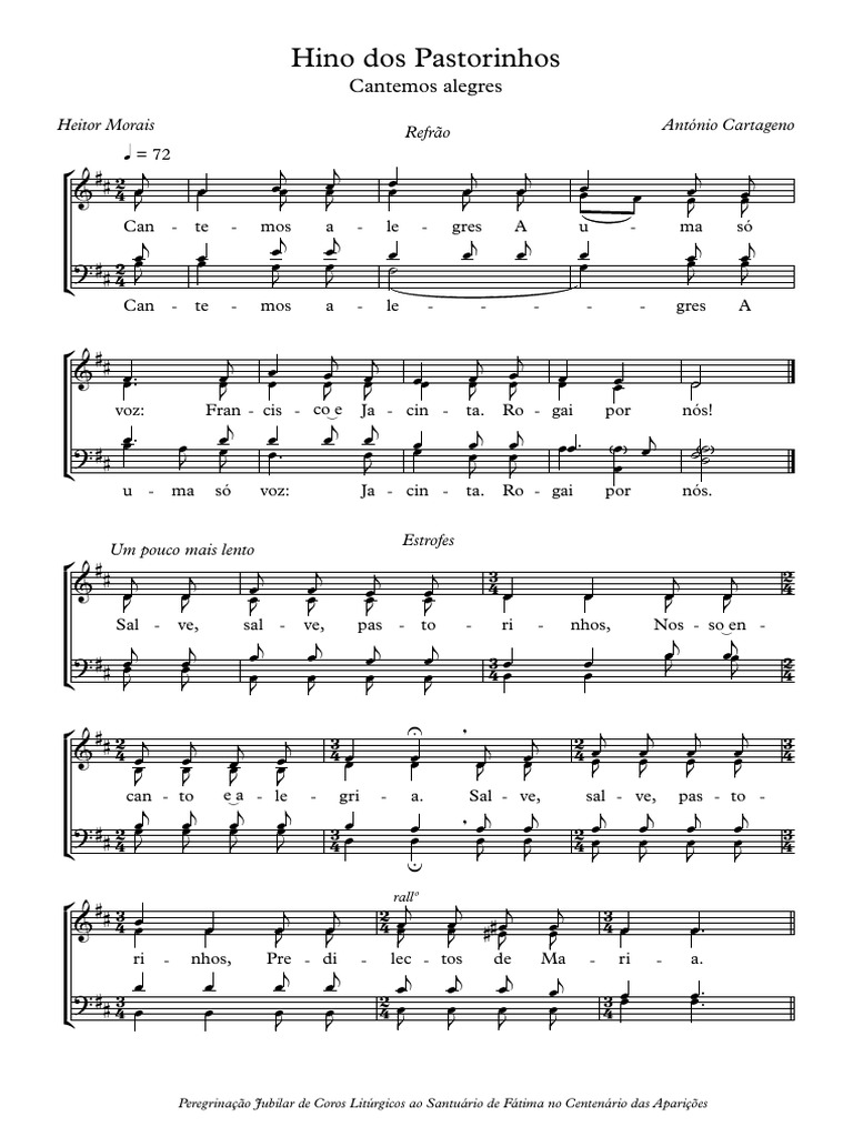 Cantemos Alegres A Uma So Voz PDF | PDF