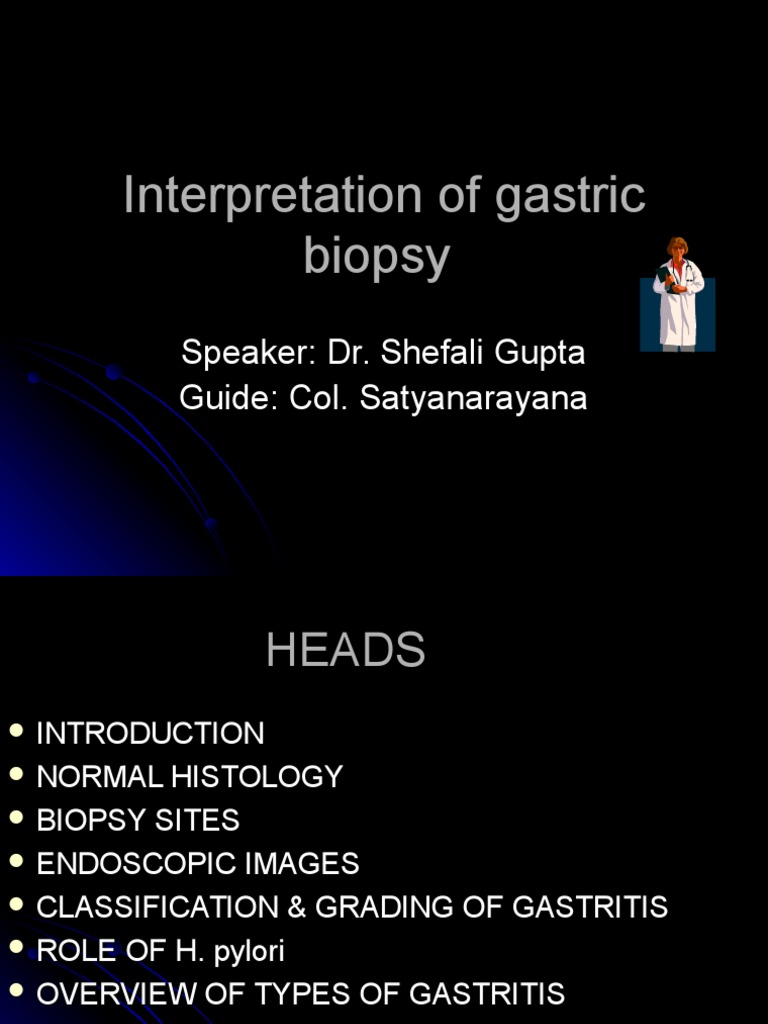 Interpretation of gastric biopsy.ppt | Stomach | Epithelium