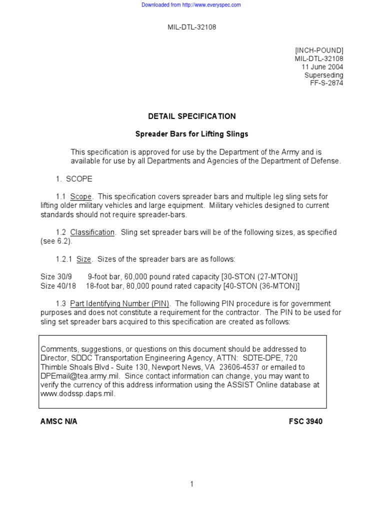 Mil DTL 32108 | PDF | Specification (Technical Standard) | Structural Steel