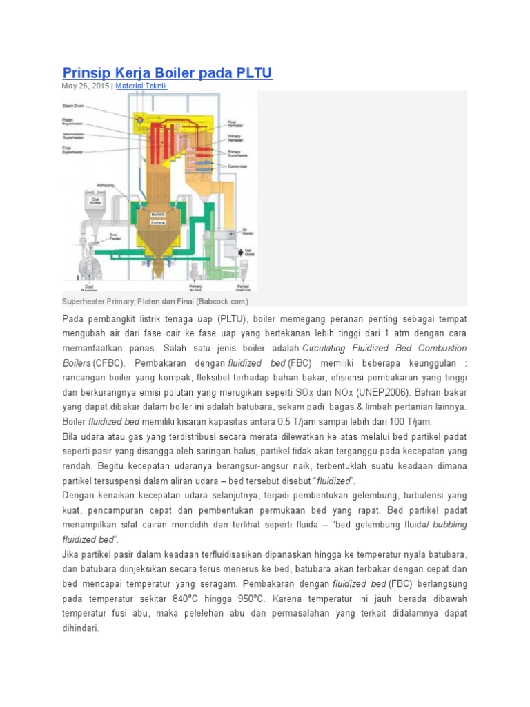 Prinsip Kerja Boiler pada PLTU | PDF | Griya & Taman | Sains & Matematika
