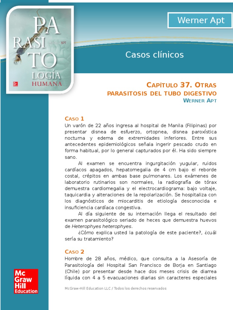 Otras Parasitosis | PDF | Diarrea | Heces