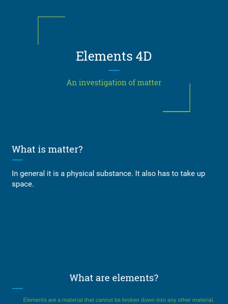 Elements 4d Class Presentation | PDF | Atomic Nucleus | Chemical Elements