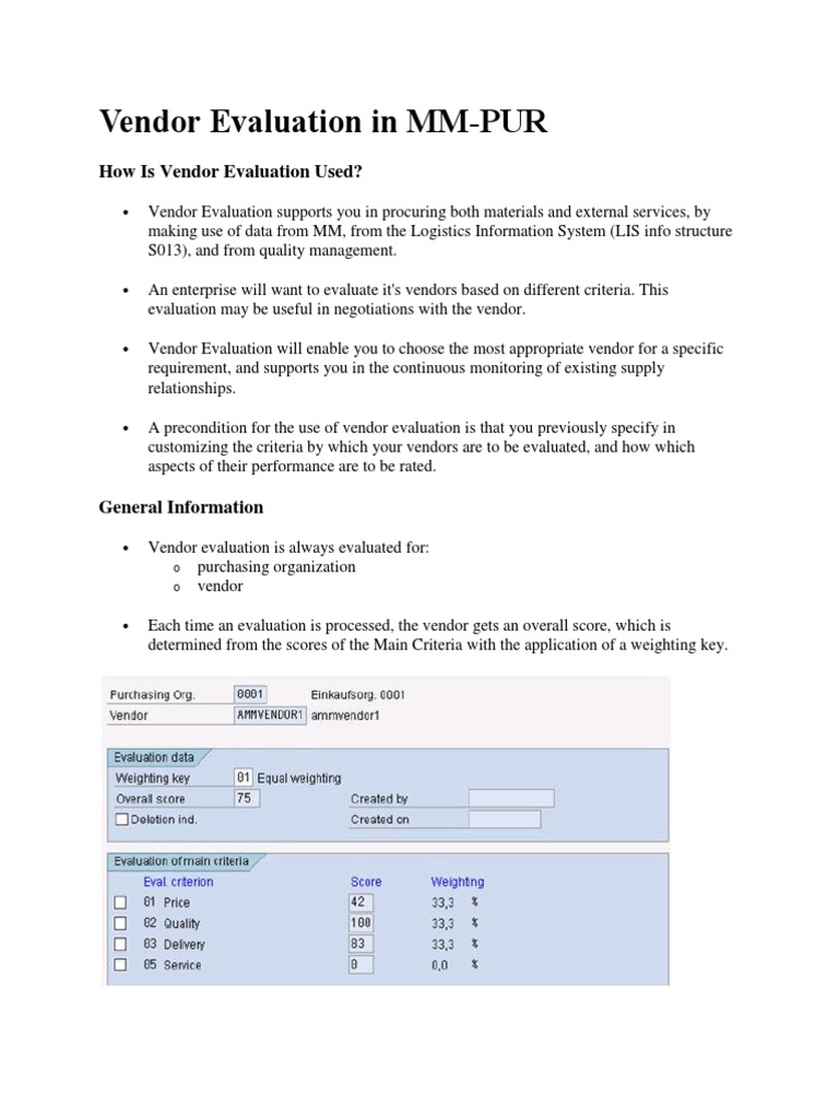 A Comprehensive Guide to Vendor Evaluation in Materials Management ...