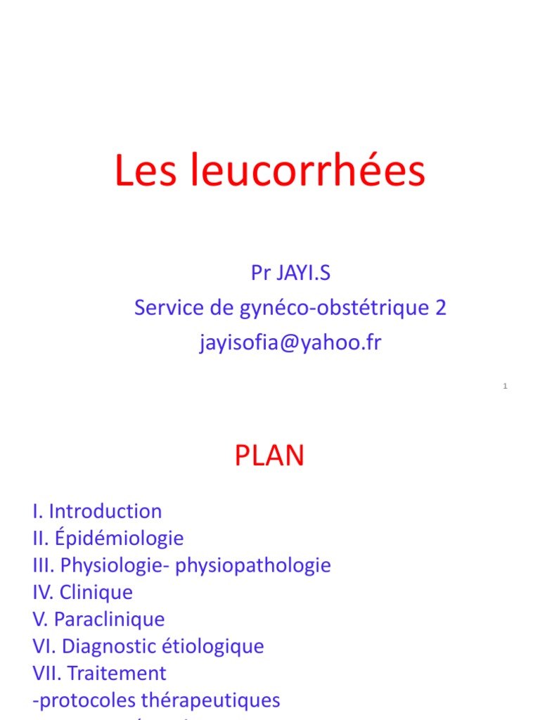 Leucorrhée Réduit 2017 | PDF | Microbiologie | Médecine clinique