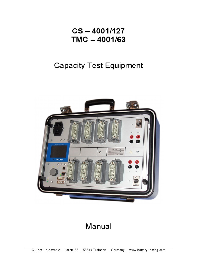 CS4001 Manual Eng | PDF | Battery (Electricity) | Electrical Connector