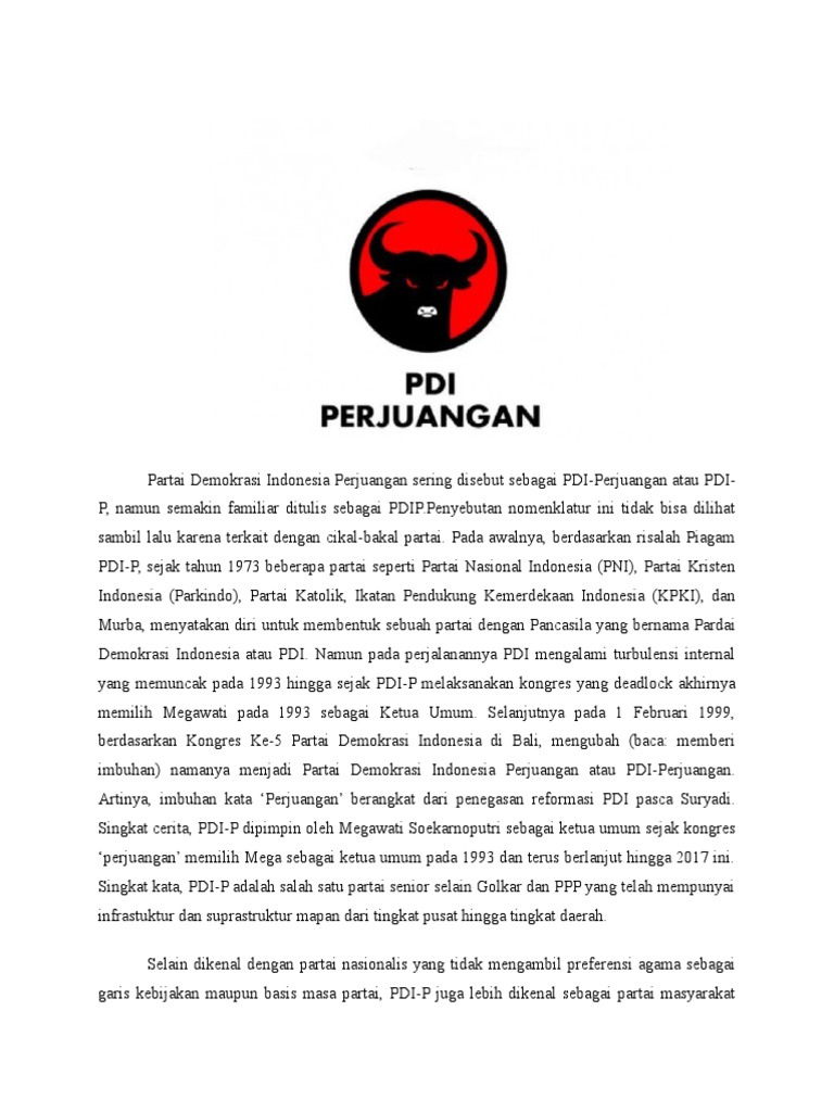 Sejarah Pdip | PDF | Politik