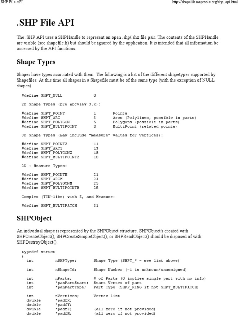 Shapefile Code | PDF | Computer Programming | Software Engineering