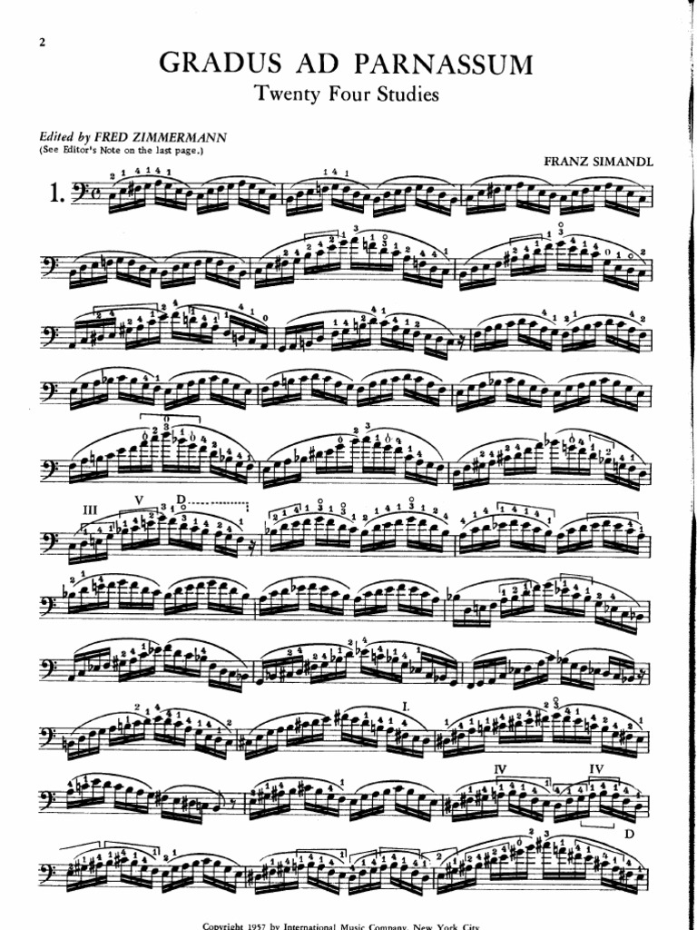 Franz Simandl - Gradus Ad Parnassum, 24 Studies, Book 1 PDF | PDF