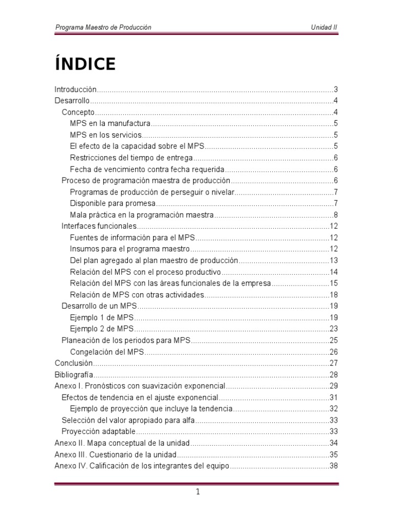 Unidad II. Programación Maestra de Producción | PDF | Inventario ...