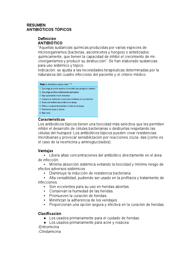 Antibioticos Topicos | PDF | Antibióticos | Las bacterias