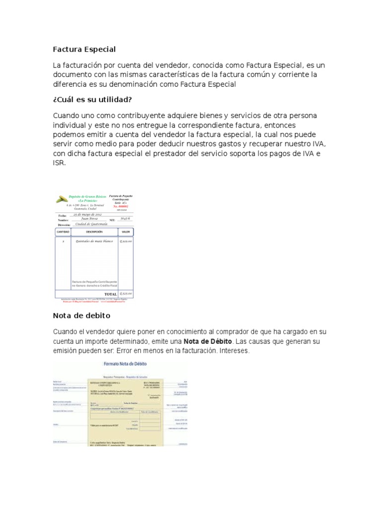 Factura Especial | PDF | Factura | Tarjeta de débito