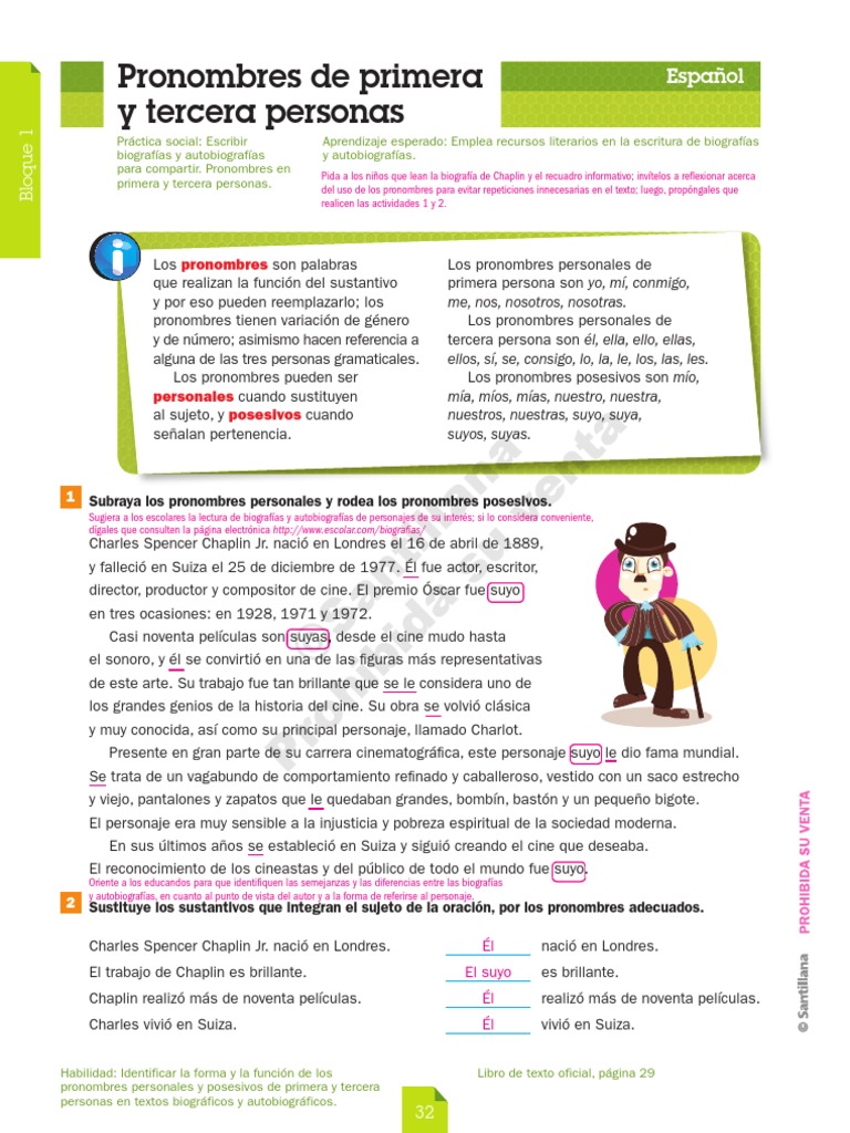 Pronombres | PDF | Charlie Chaplin | Lingüística