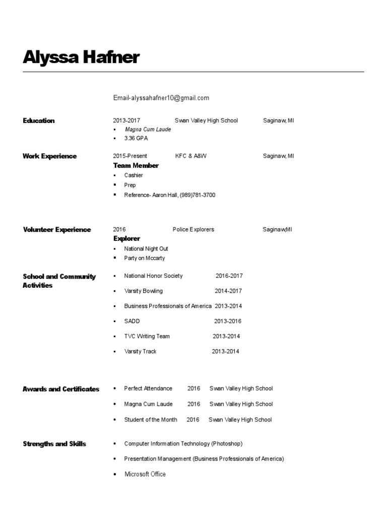 Senior Resume 2 Edit | PDF Senior Resume 2 Edit | PDF