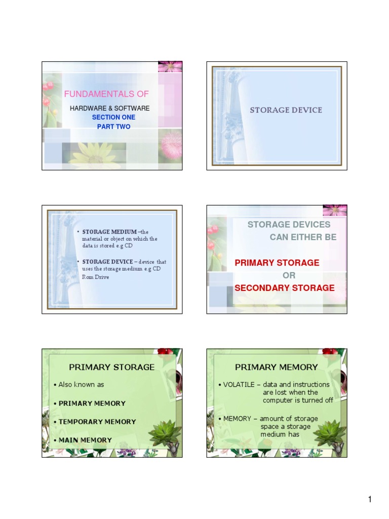 Fundamentals of Hardware and Software | PDF | Computer Data Storage | Disk Storage