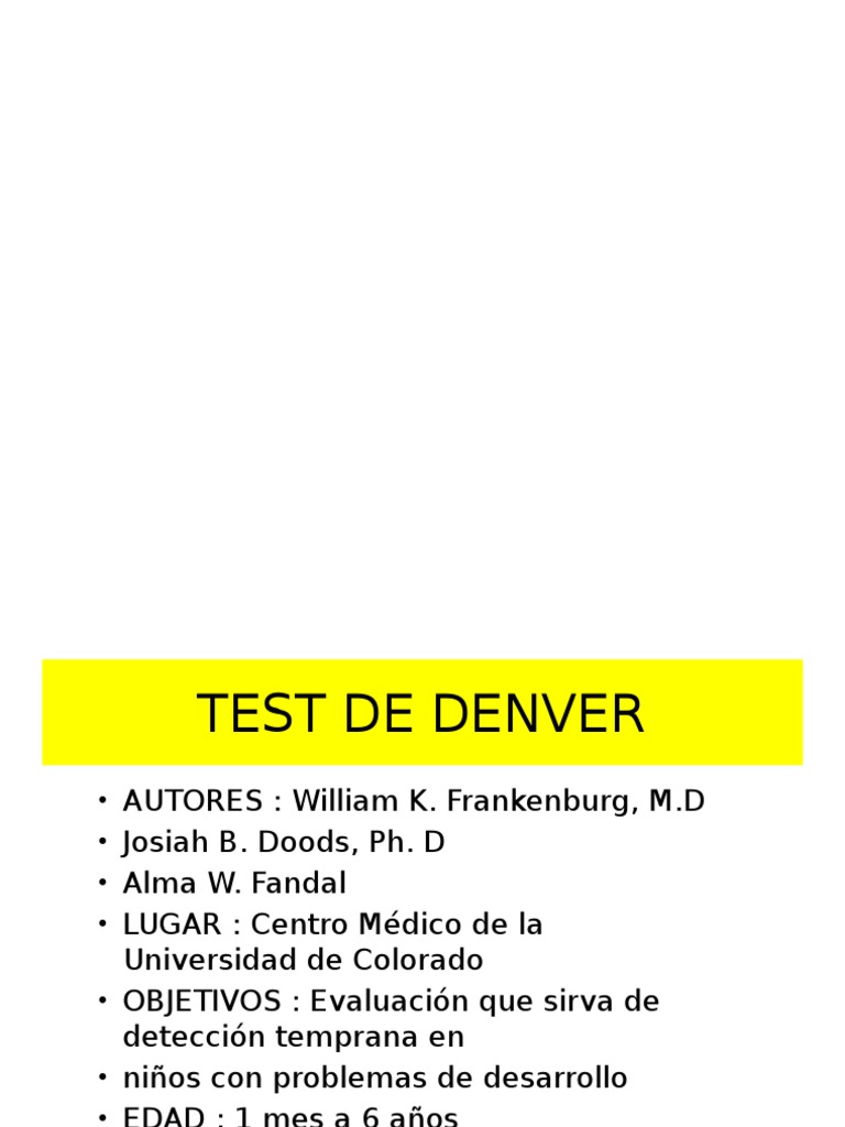 Test de Denver | PDF