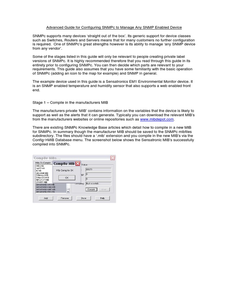 Configuring SNMPc to Manage Any SNMP Enabled Device | Icon (Computing ...