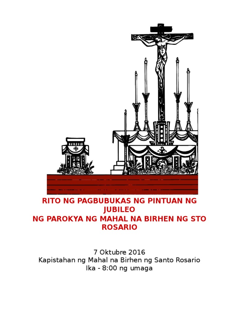 Rito NG Pagbubukas NG Pintuan NG Jubileo | PDF
