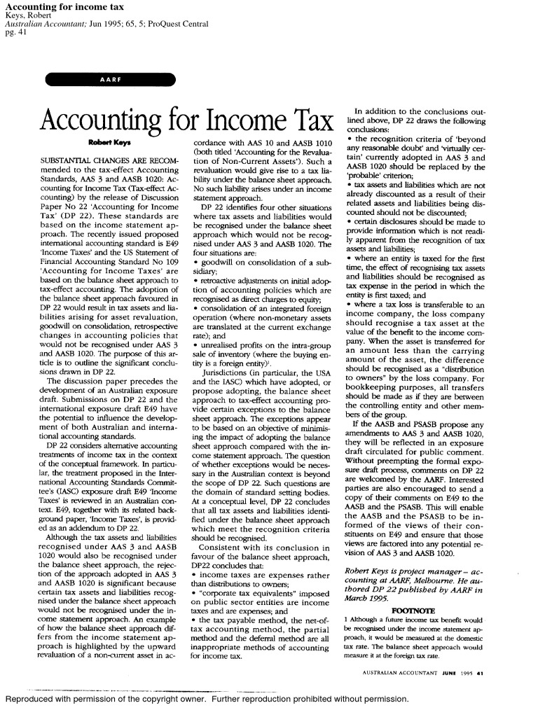 Income Tax Accounting Insights | PDF
