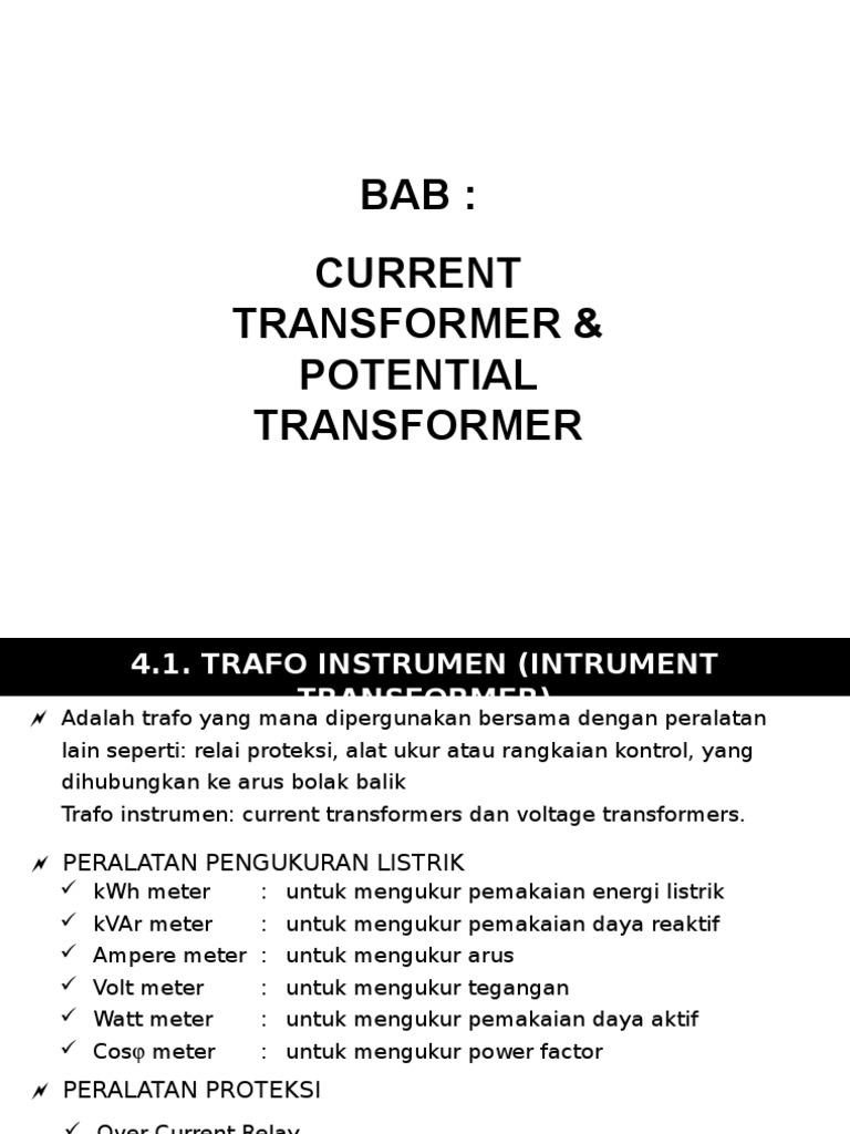 Trafo CT Dan PT | PDF