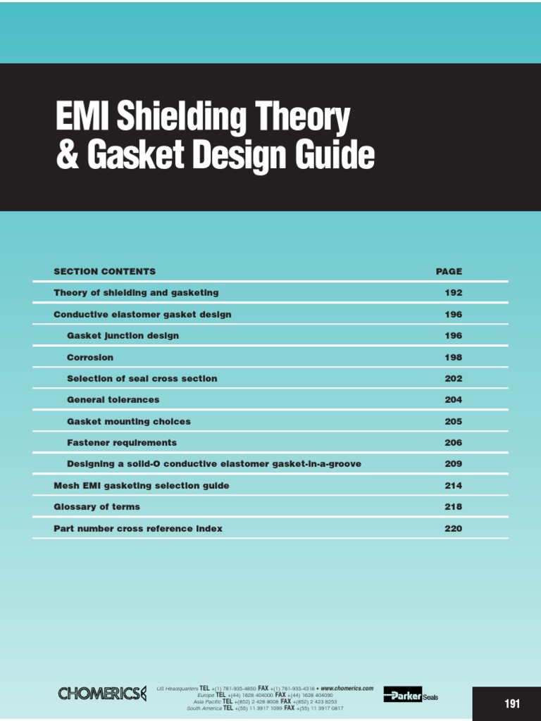 EMI Shielding Theory Gasket Design Guide of Chomerics | PDF | Waves ...