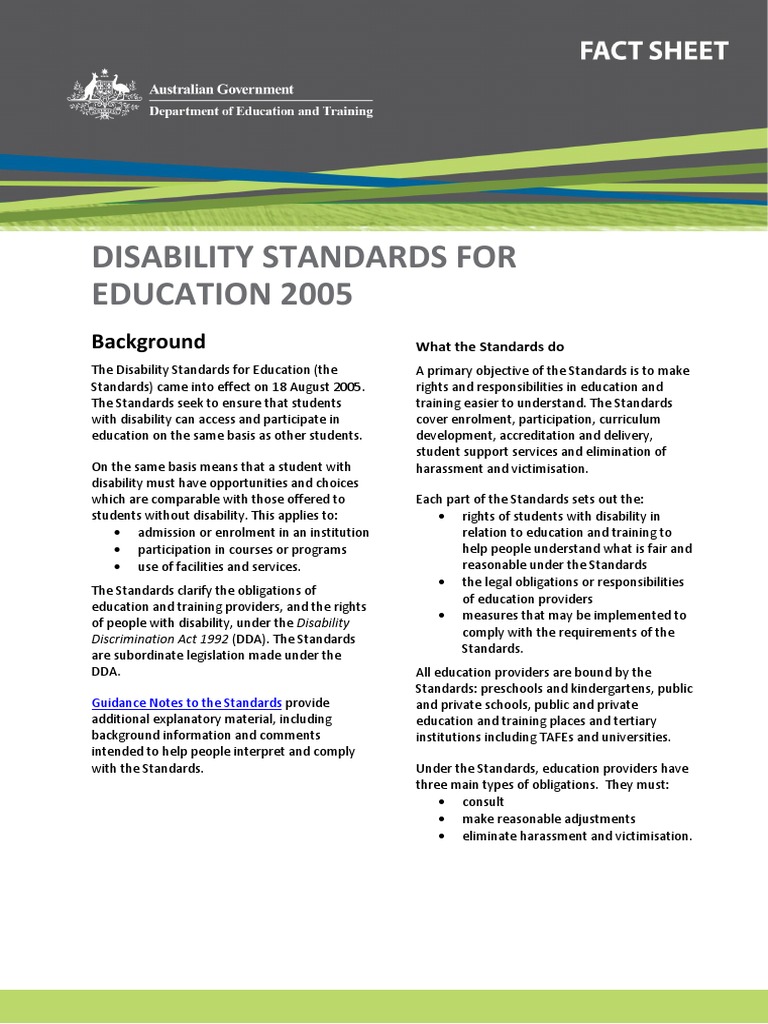 Dse Fact Sheet 2 Dse 0 | PDF | Disability | University And College ...