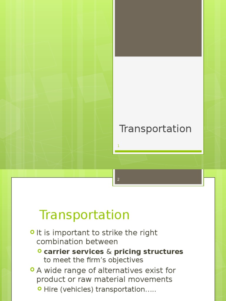 7 Transportation | PDF | Industries | Transport