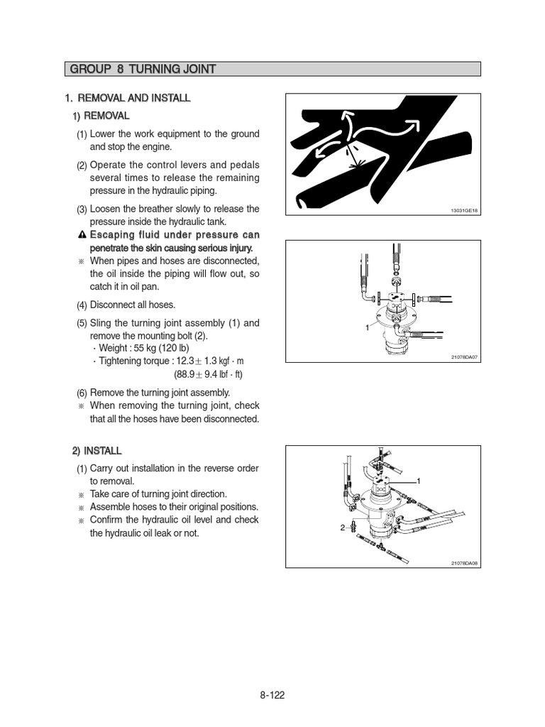 Efficiently Remove and Install a Group 8 Turning Joint | PDF ...