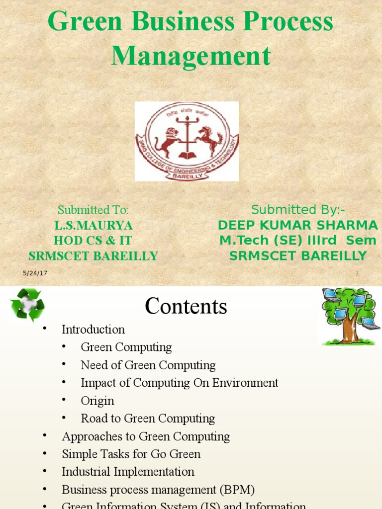 Green Business Process Management MBA | PDF | Business Process ...