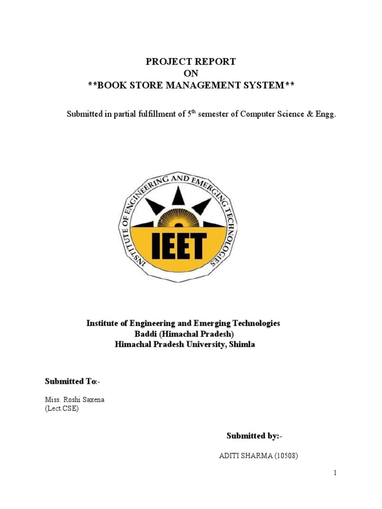Project Report ON Book Store Management System | PDF | Software Testing ...