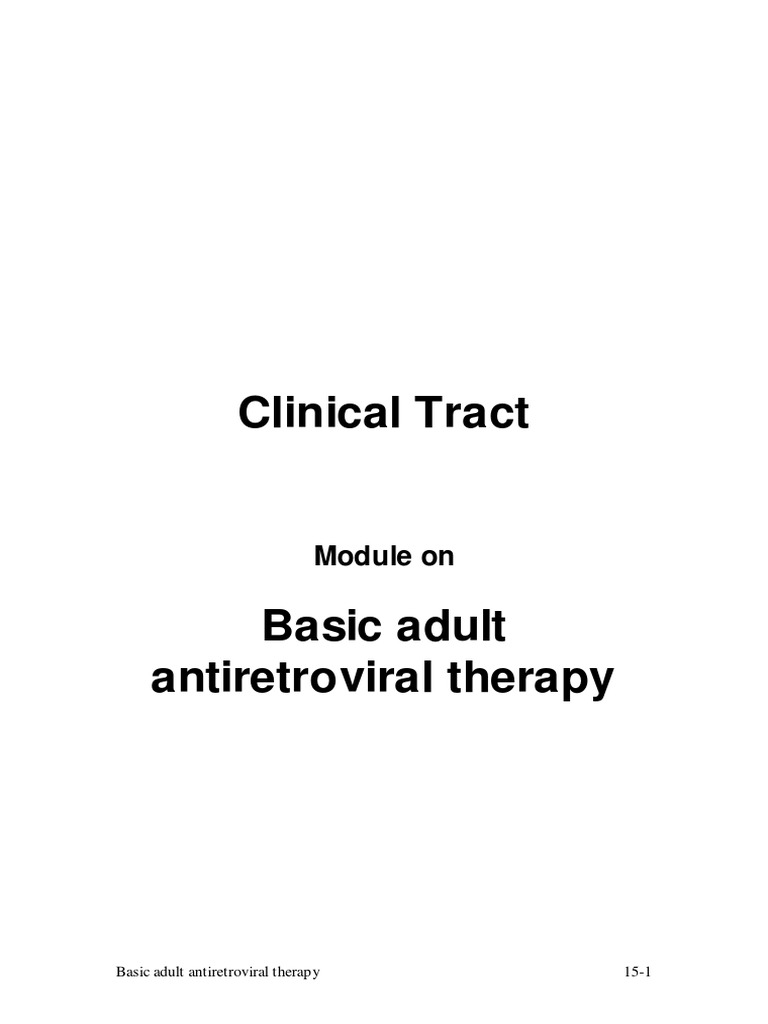Basic Adult Arv PDF | PDF | Management Of Hiv/Aids | Hiv/Aids