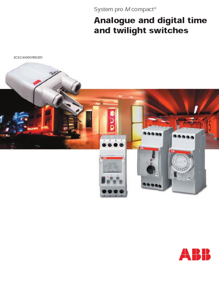 Abb at Analogue Time Switch | PDF | Twilight | Switch